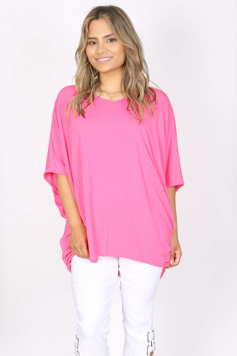 MARGHERITA Hot Pink Bamboo Batwing Top – Warwick Jones