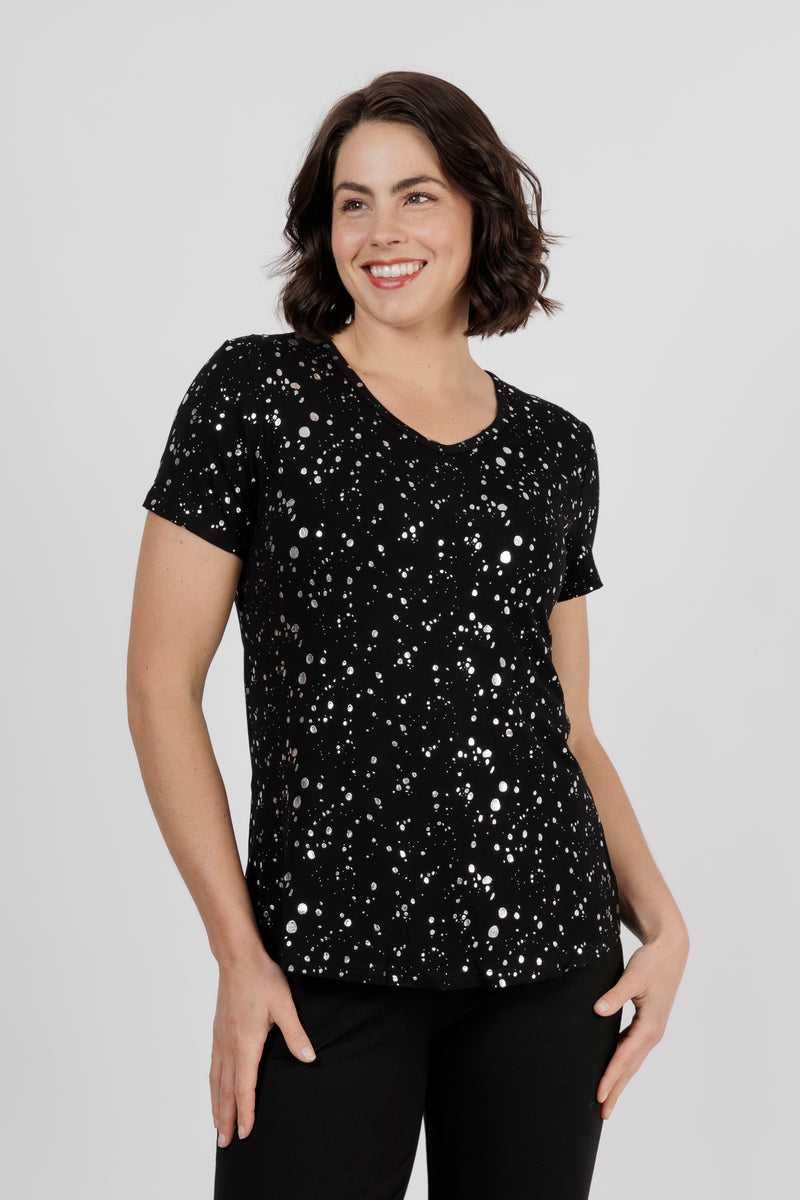 EROICA Black Bamboo A-line T-shirt Cap Sleeve – Warwick Jones
