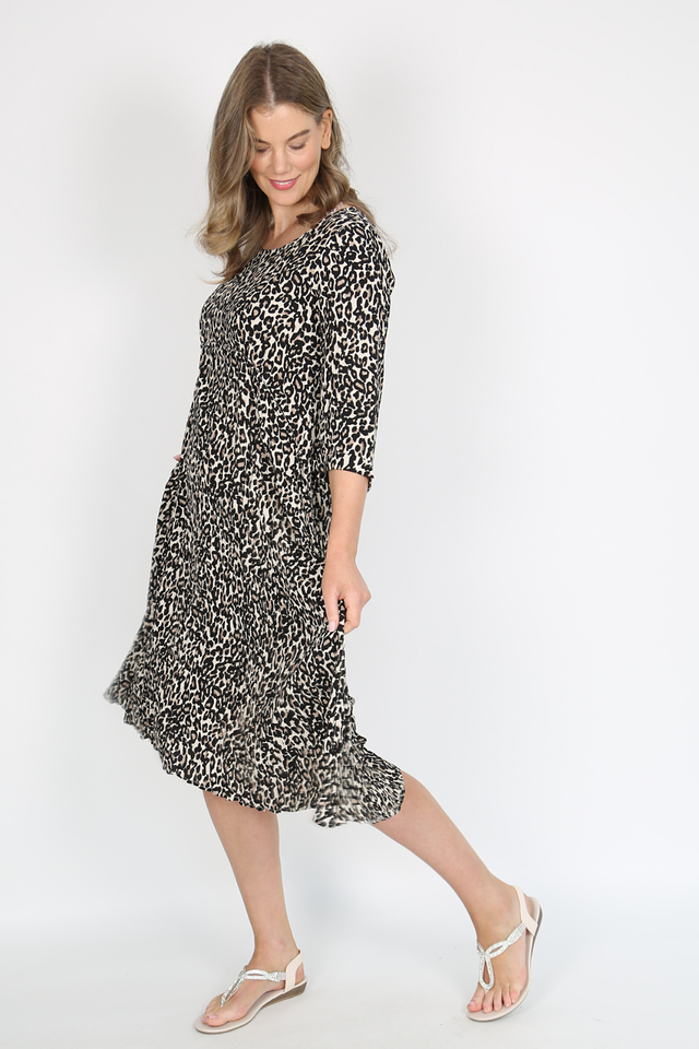 KALISI Animal Print Dress With 3/4 Sleeve – Warwick Jones