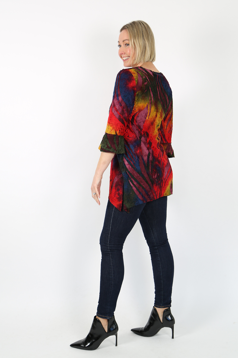 VERONA Red Burnt Out Top – Warwick Jones