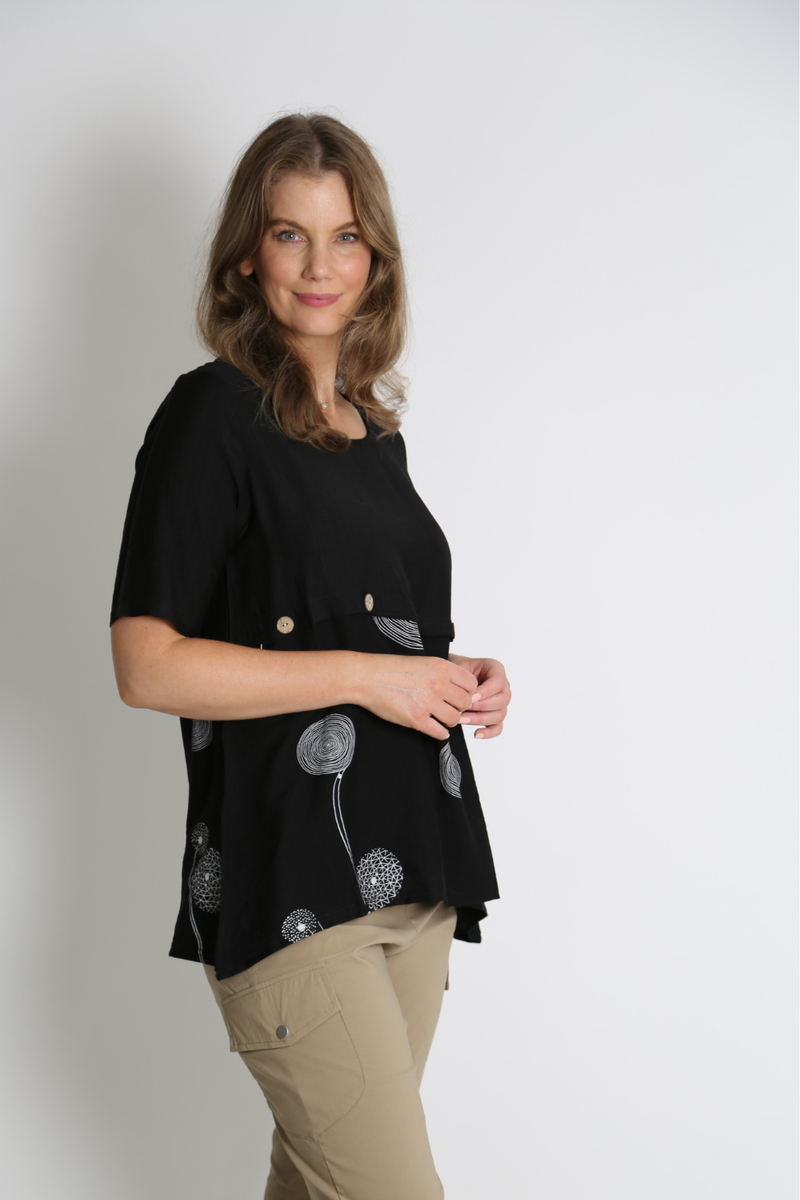 AMALIA Black/White Contrast Top – Warwick Jones